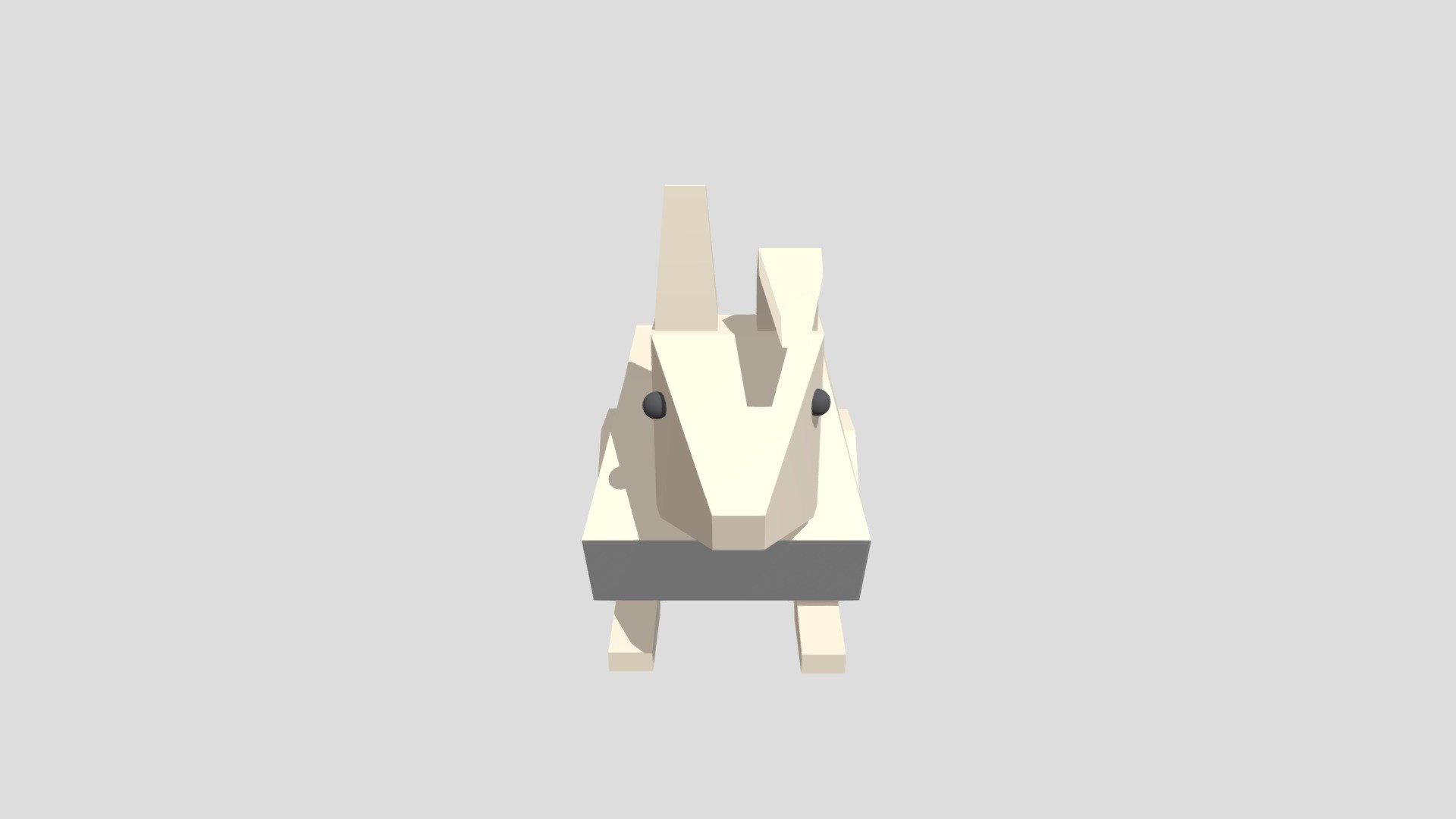 Low poly model of the bunny - 3D model by m1a0 [ff3f6b5] - Sketchfab