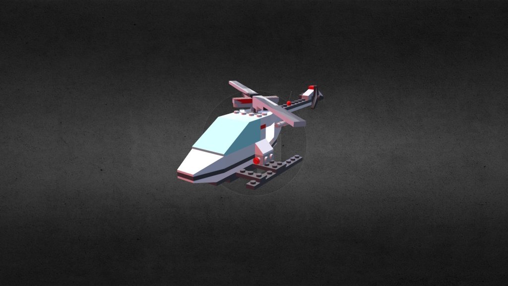 Lego Police Helicopter - 3D model by Luc Smits (@LucSmits) [ff439b4 ...