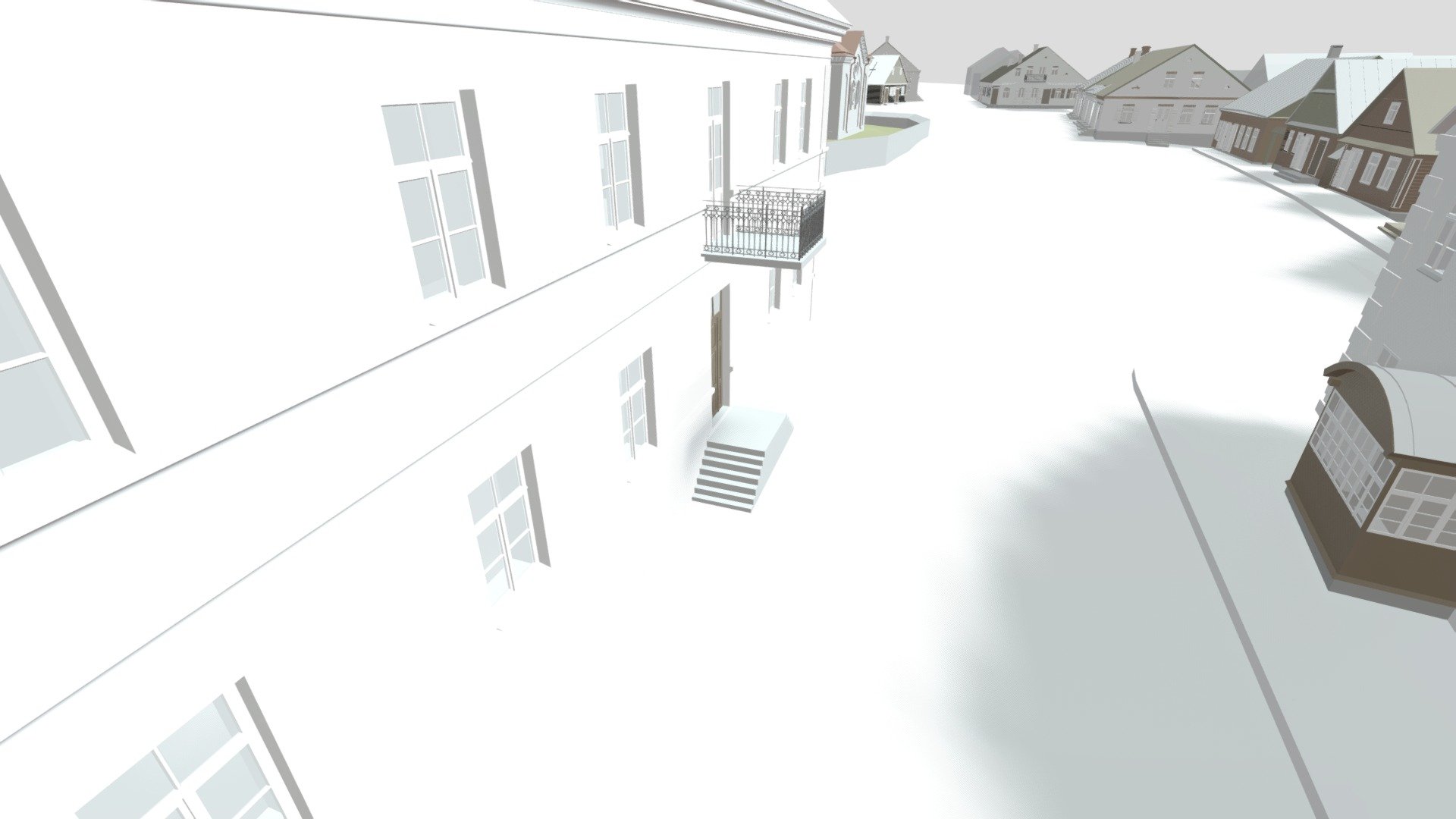 Merkinės aikštė iki II pasaulinio karo - 3D model by Merkinės muziejus ...