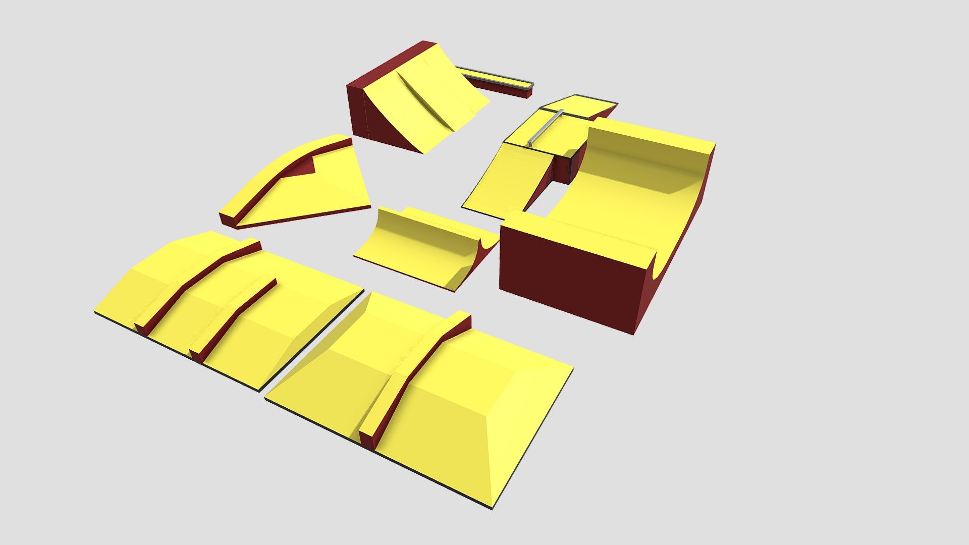 Skate Park modules - Buy Royalty Free 3D model by FractDesign [ff4441d ...