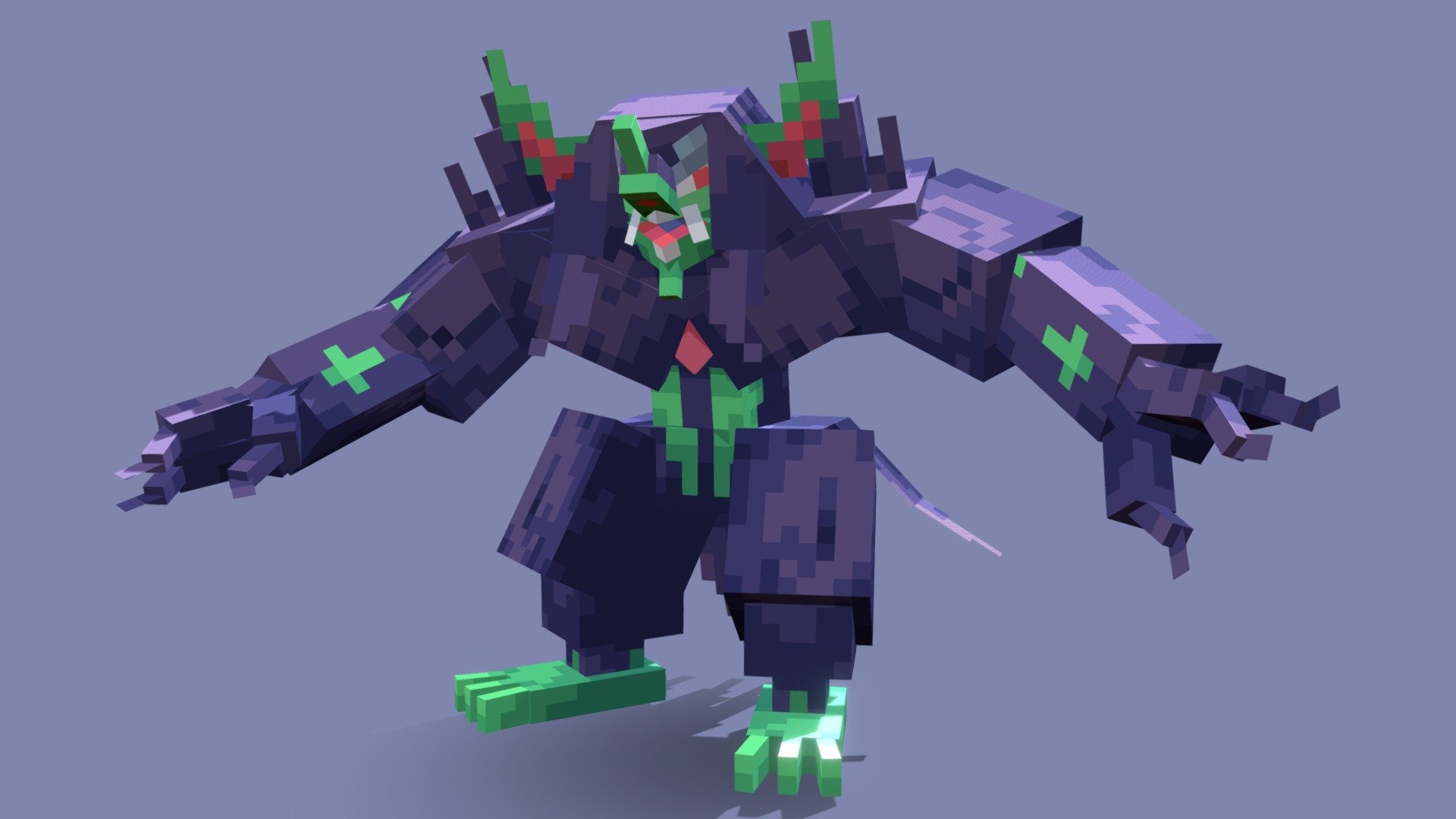 Grimmsnarl Minecraft - 3D model by AlyIsRandom [ff44430] - Sketchfab