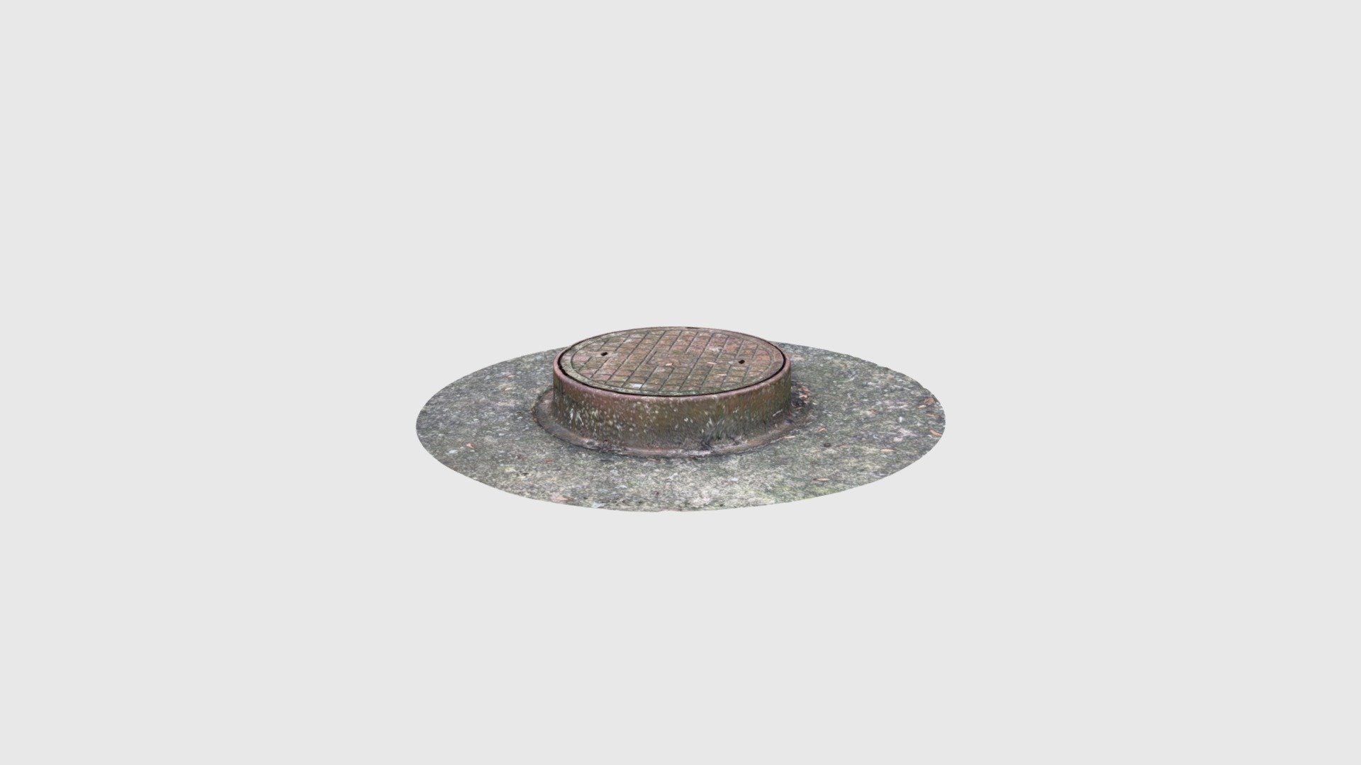Manhole on a concrete surface - Buy Royalty Free 3D model by Foto.Pelka ...