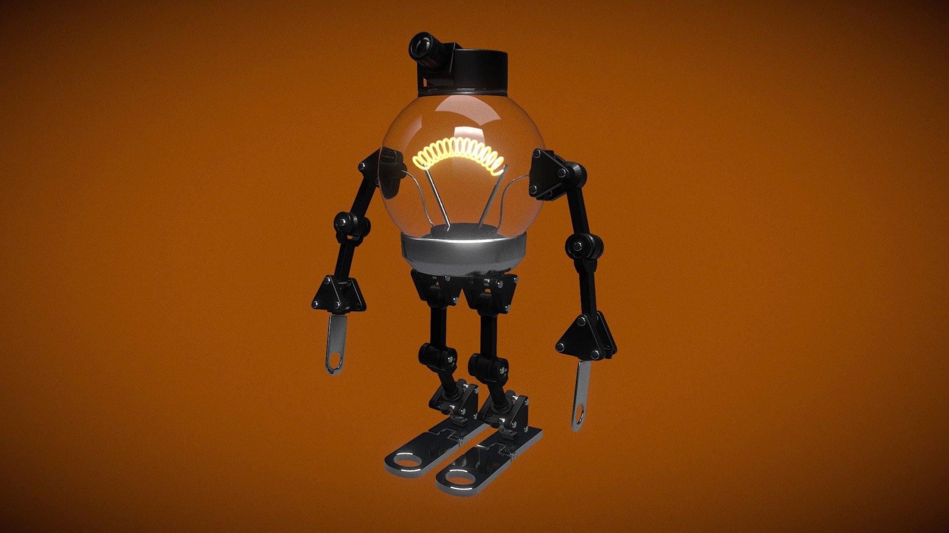 Robot Bulb - 3D model by deerpixel [ff4aa2f] - Sketchfab