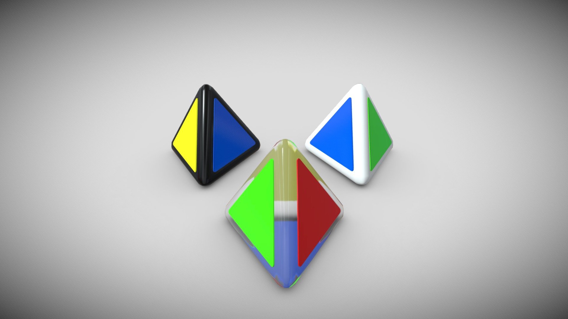 1x1 Pyraminxes - Download Free 3D model by SonnyG1 [ff5120e] - Sketchfab