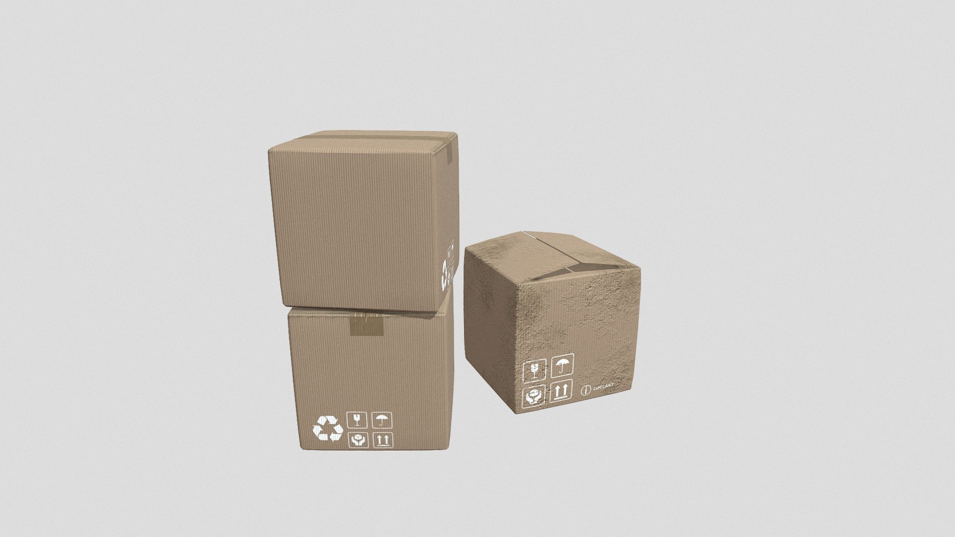 Cardboard Boxes - 3D model by Amango__Art [ff59028] - Sketchfab