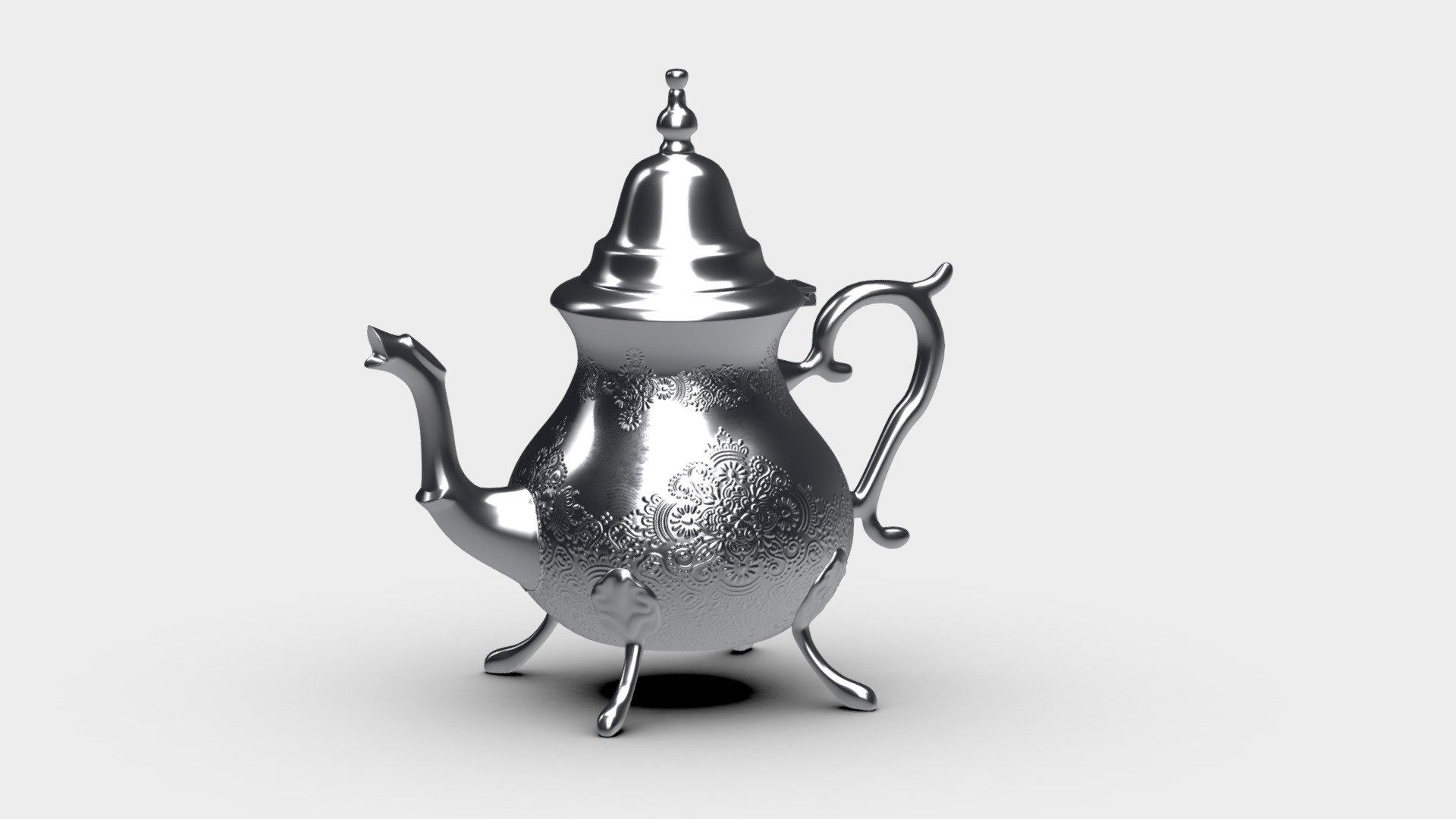Moroccan Teapot (BARRAD) - 3D model by MODASTER [ff5d9cd] - Sketchfab