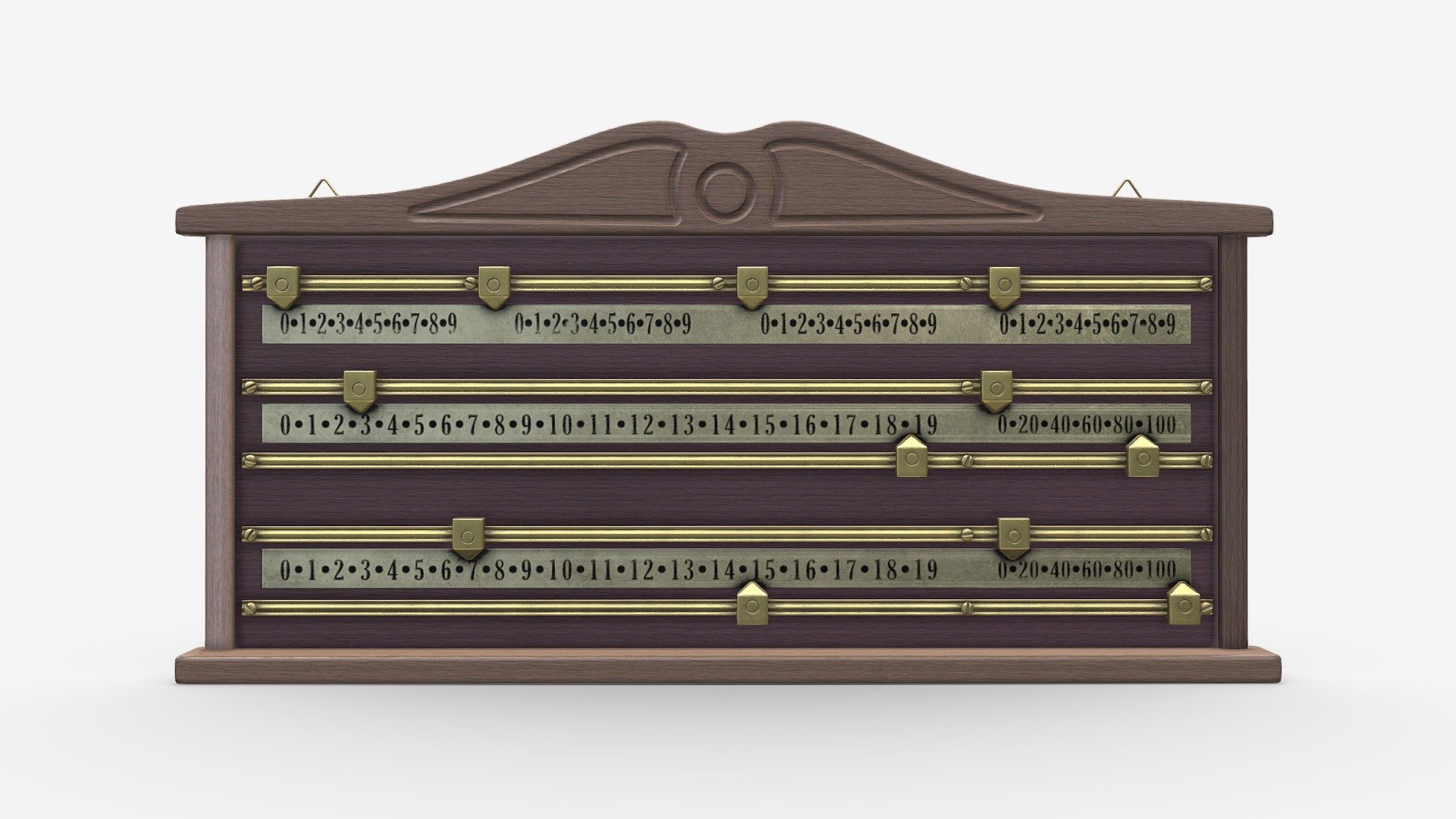 Vintage Billiard Snooker Scoreboard - Buy Royalty Free 3D model by ...