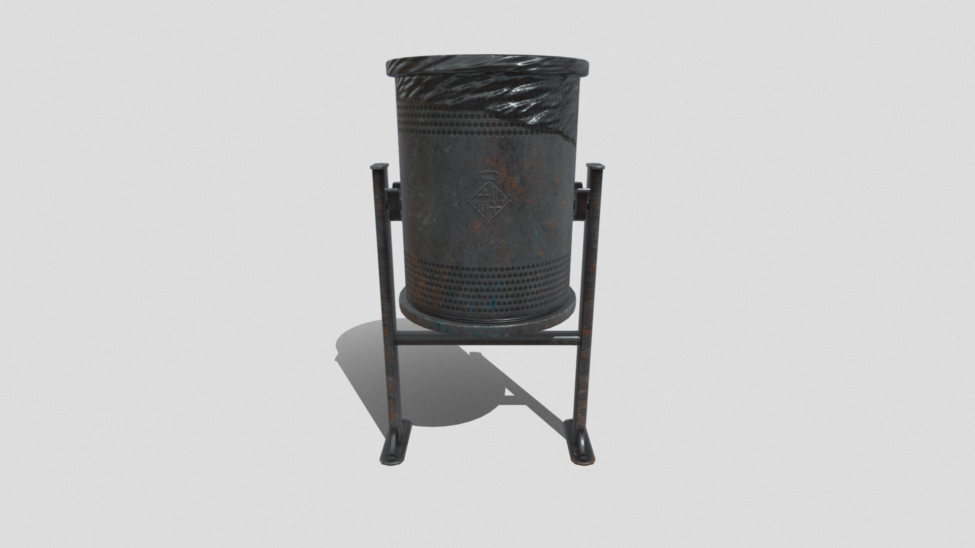Barcelona's Metal Bin Prop - Download Free 3D model by Ramon Lluís ...
