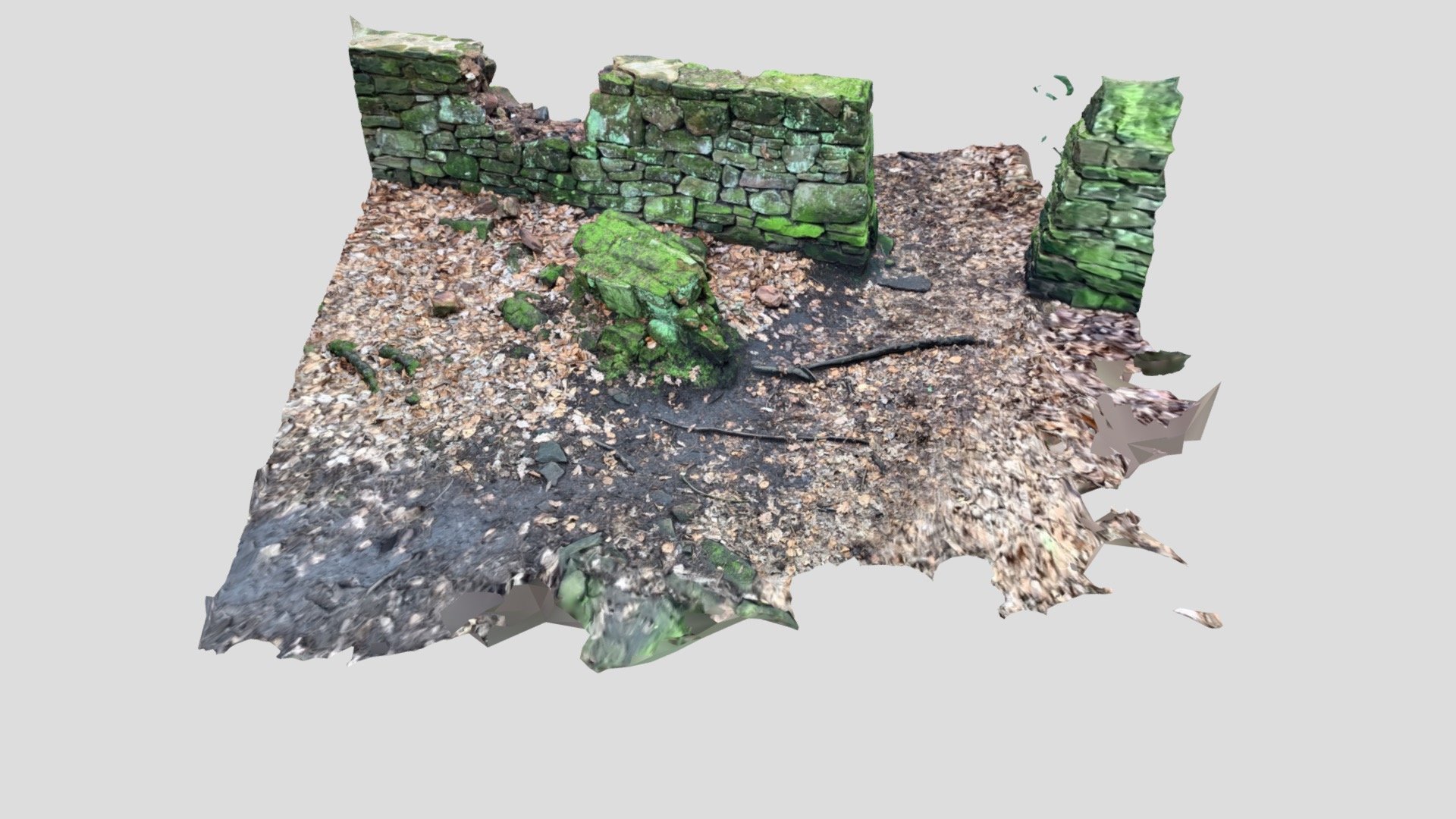 Old Wall Raw Scan Photogrammetry 3d Model By Codenburger