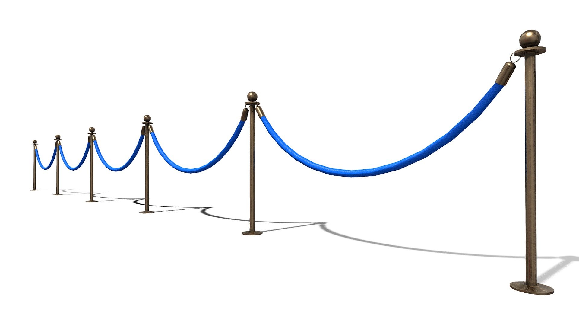 Velvet Rope Stanchion - Buy Royalty Free 3D model by Studio Lab ...