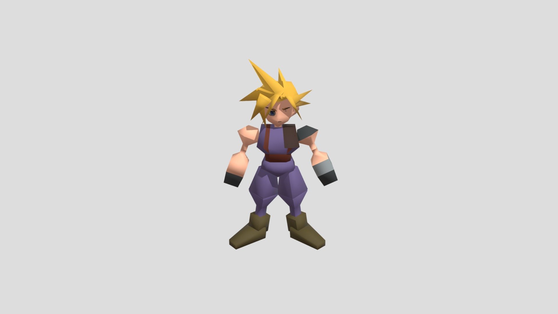 PC Computer - Final Fantasy VII - Cloud Strife - Download Free 3D model ...