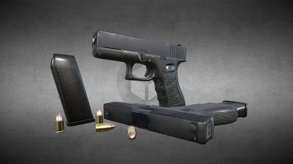 Glock 19 - Low Poly - 3D model by kingfirejet (@KingFirejet) [ff6915f ...