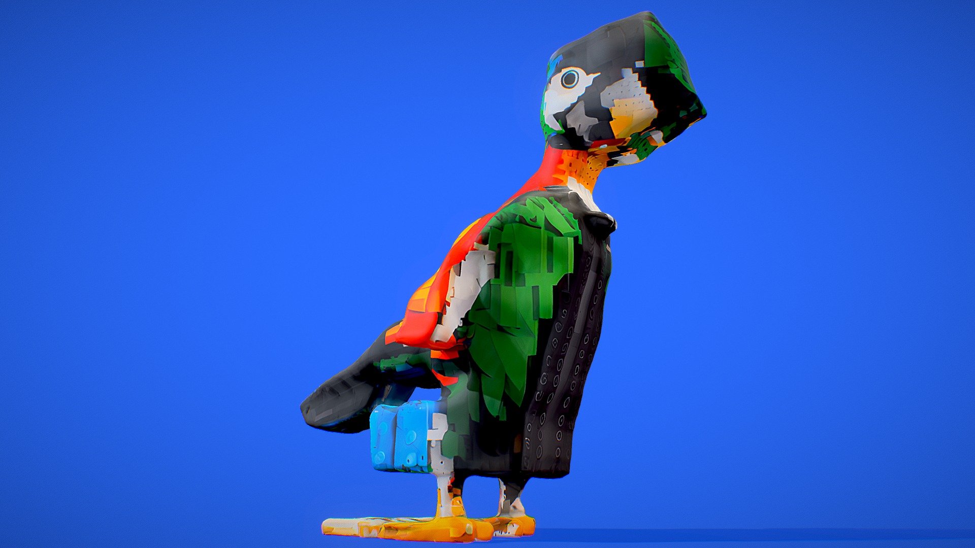 LEGO-style parrot - Download Free 3D model by Verticle [ff696da ...