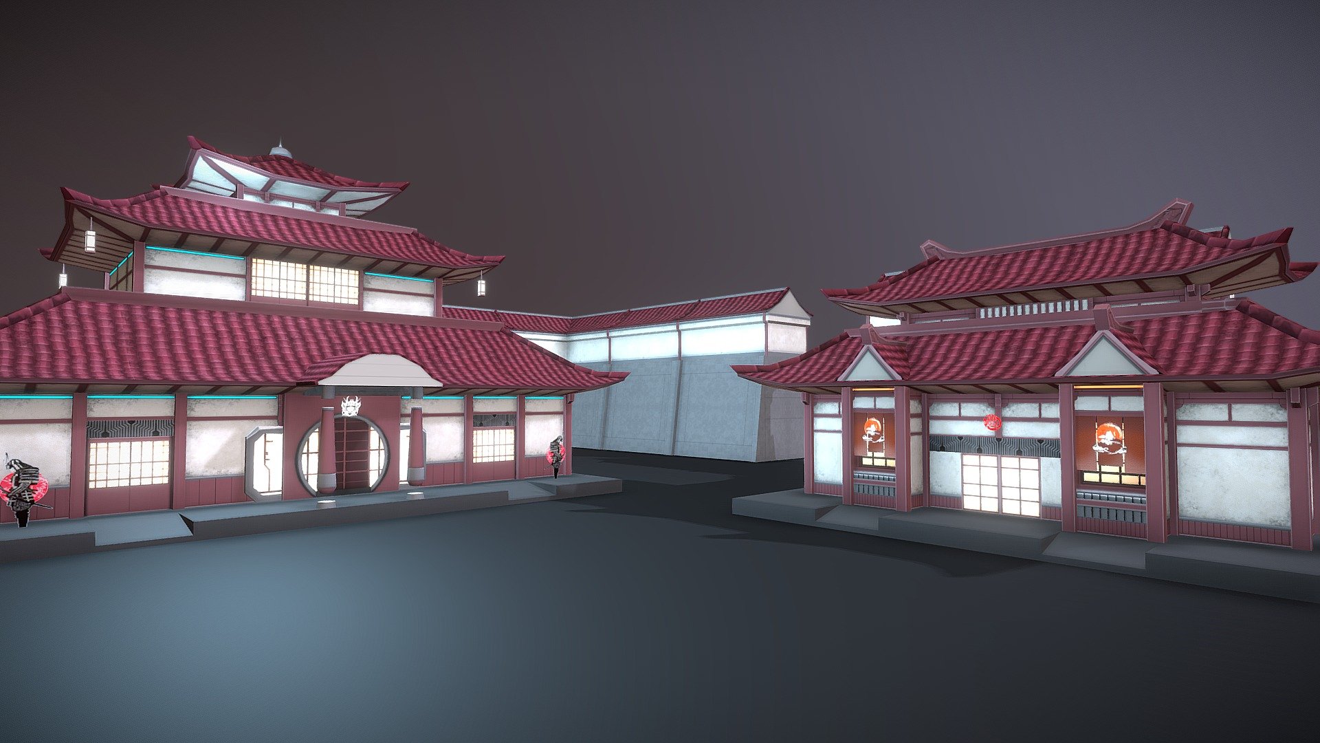 Buildings_scene - 3D model by RK (@RomanKovalenko) [ff6ac56] - Sketchfab
