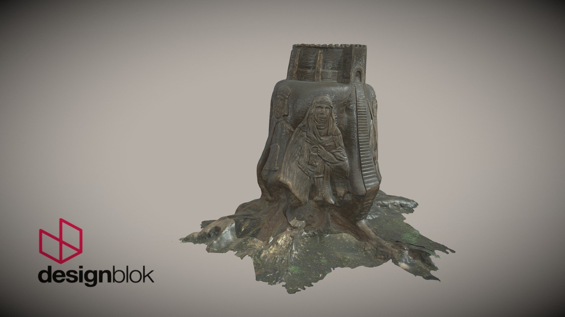 Lincoln Castle Tree Trunk tree sculpture - 3D model by Designblok ...