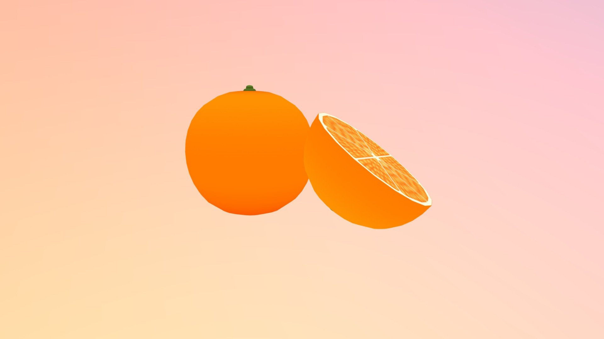 Orange - 3D model by june (@j-tan) [ff758b9] - Sketchfab
