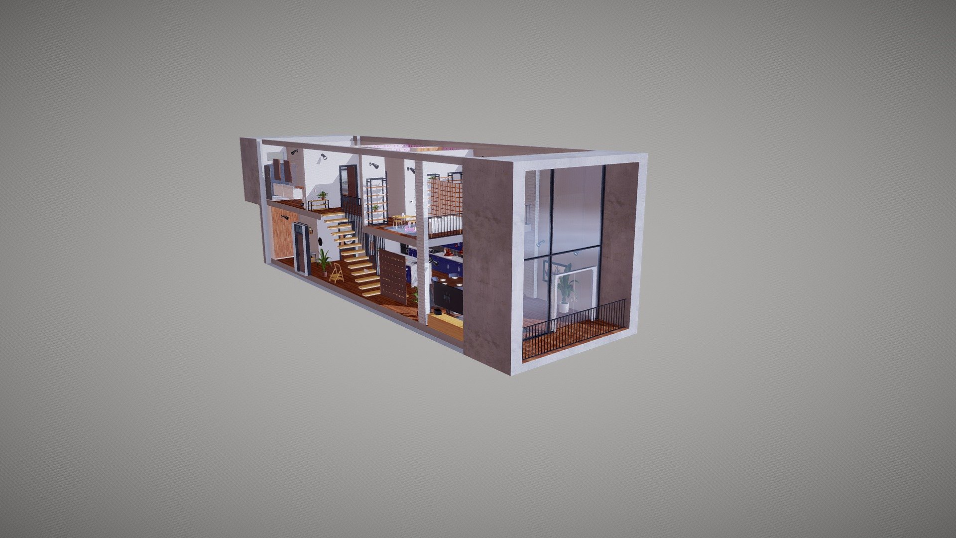 Modern Apartment - 3D model by duvanestupinnan [ff7ab5b] - Sketchfab