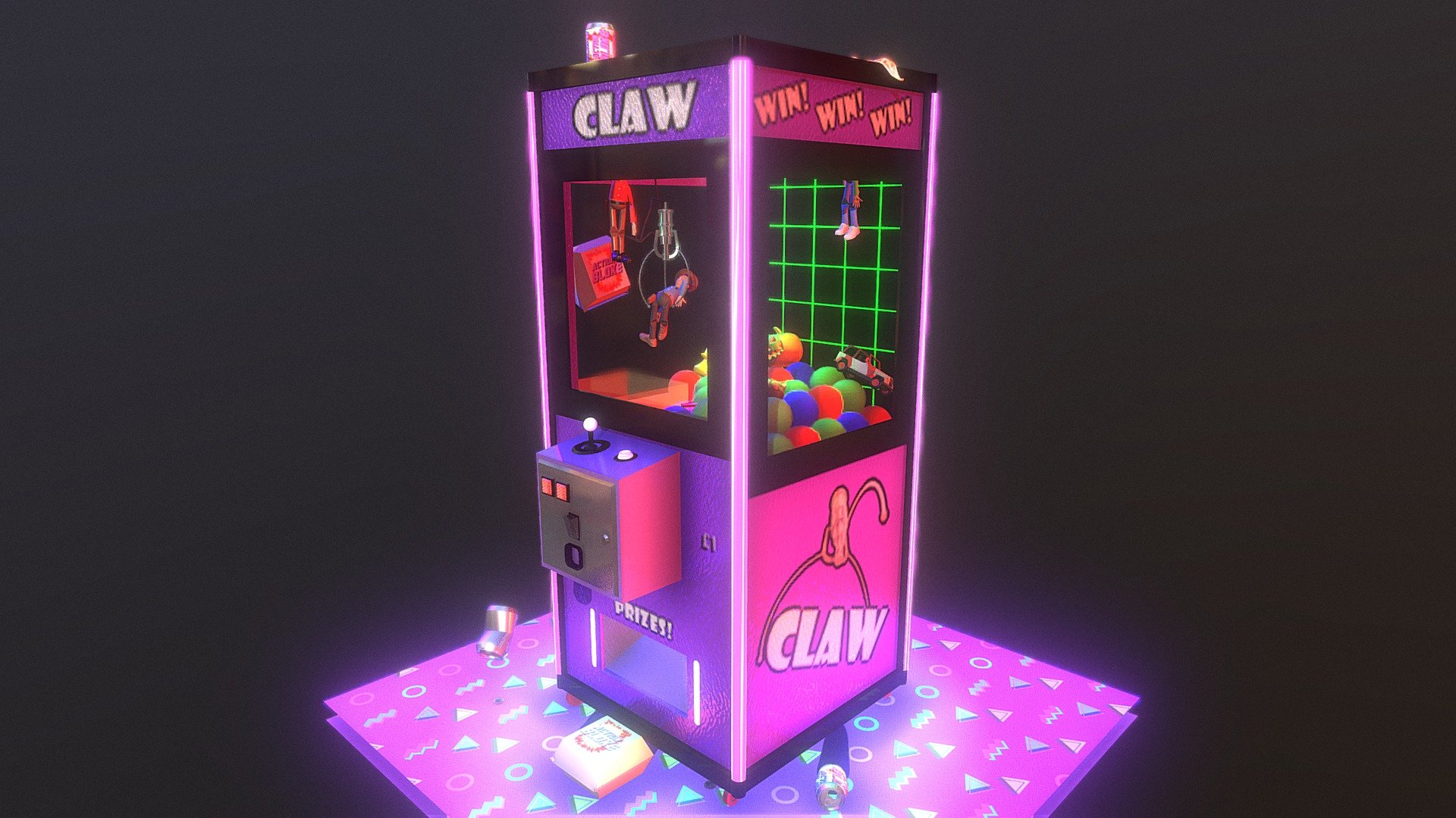 Working claw machine - 3D model by Lycortas [ff7e906] - Sketchfab