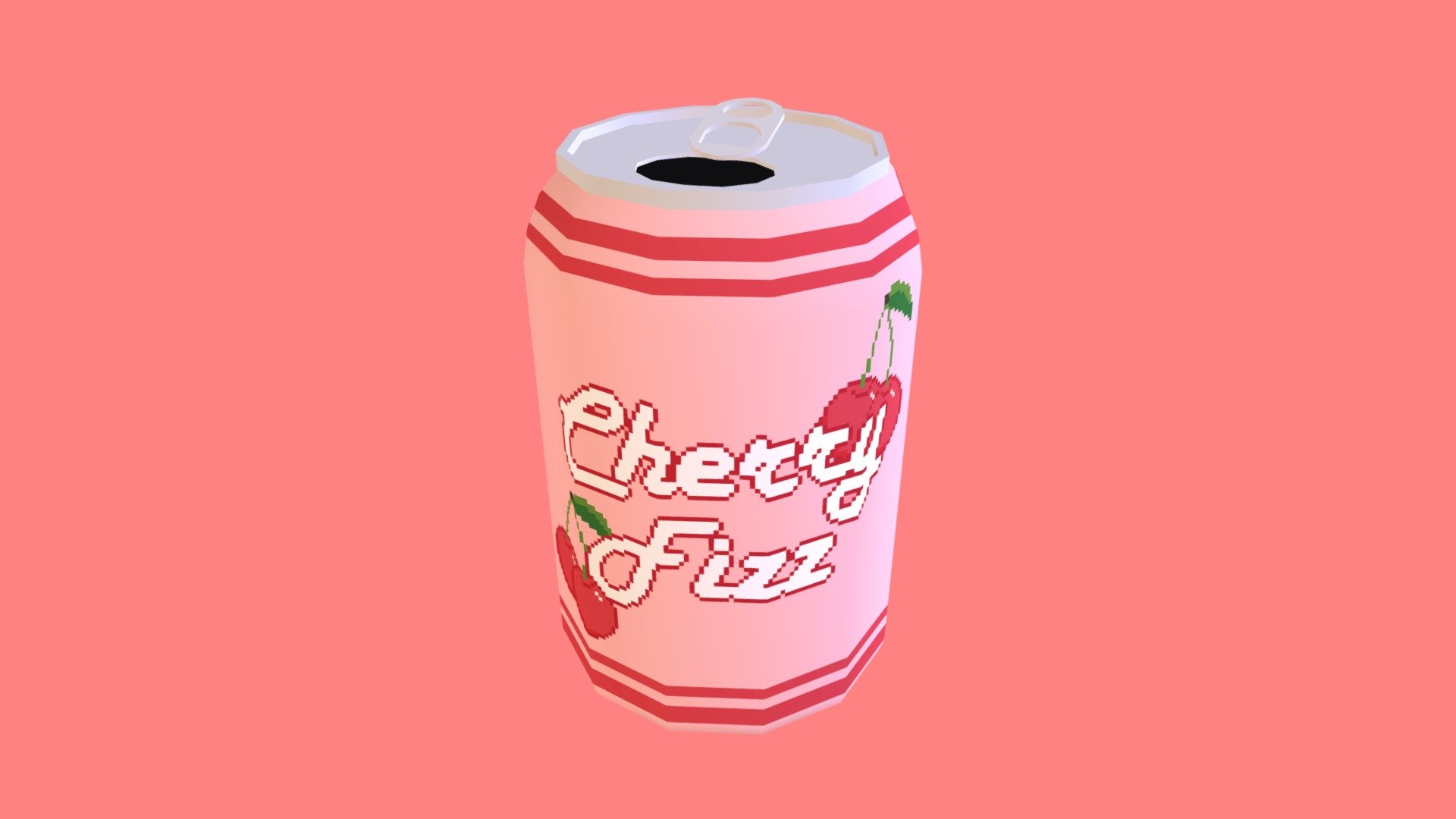 Cherry Soda Can - 3D model by crimecommitter [ff80c21] - Sketchfab