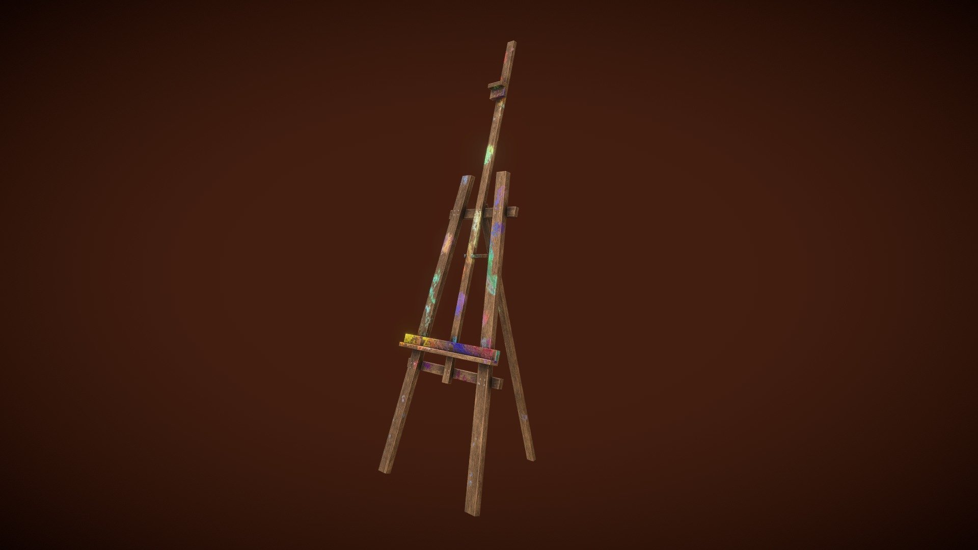 Painter's Easel - Buy Royalty Free 3D model by Vincent Bonnet 3D ...