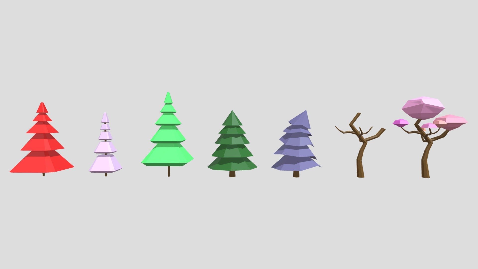 Low Poly Tree Asset Pack - Download Free 3D model by a111081224 ...