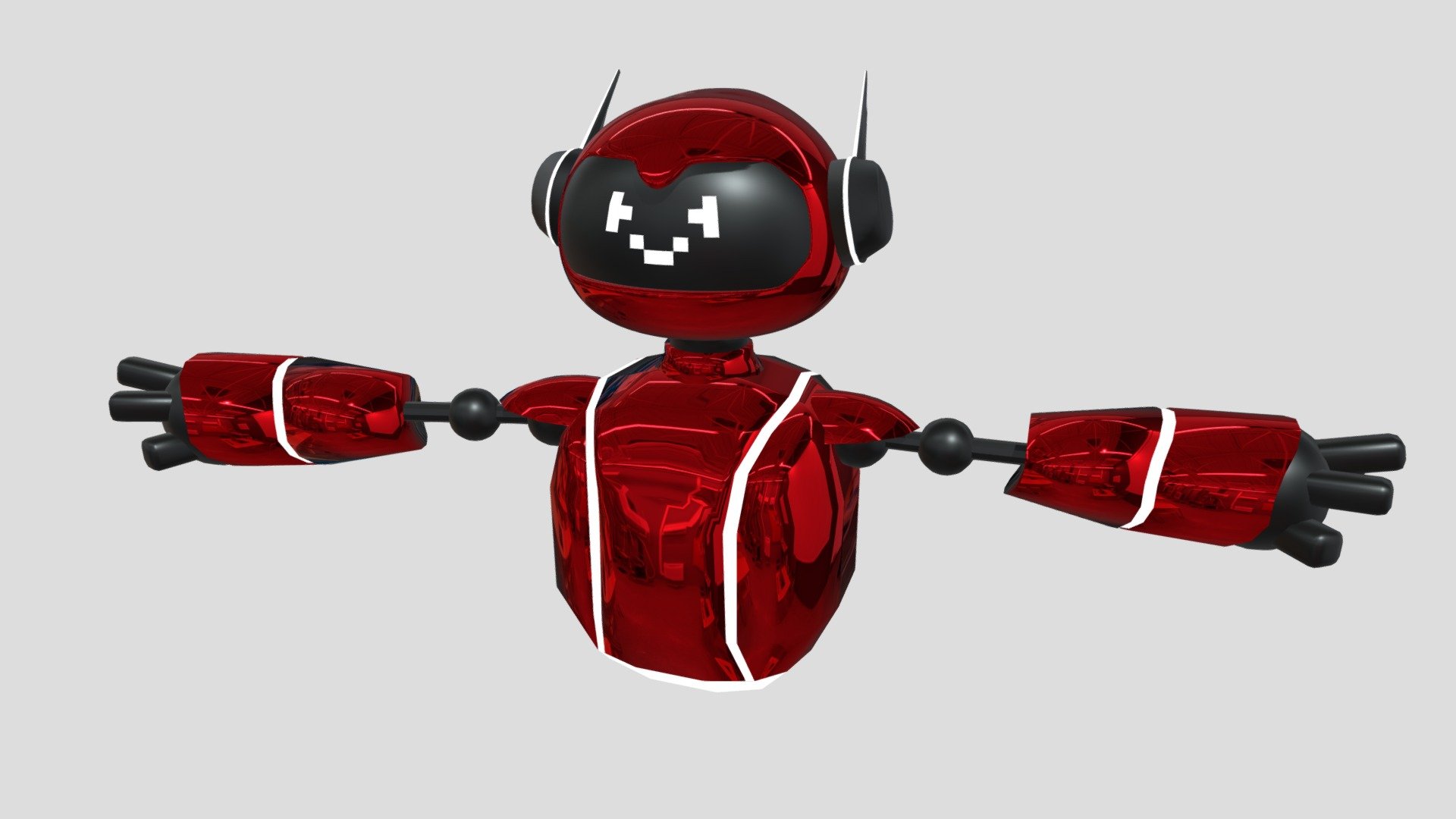 Robot Red - Download Free 3D model by fijaya [ff8483c] - Sketchfab