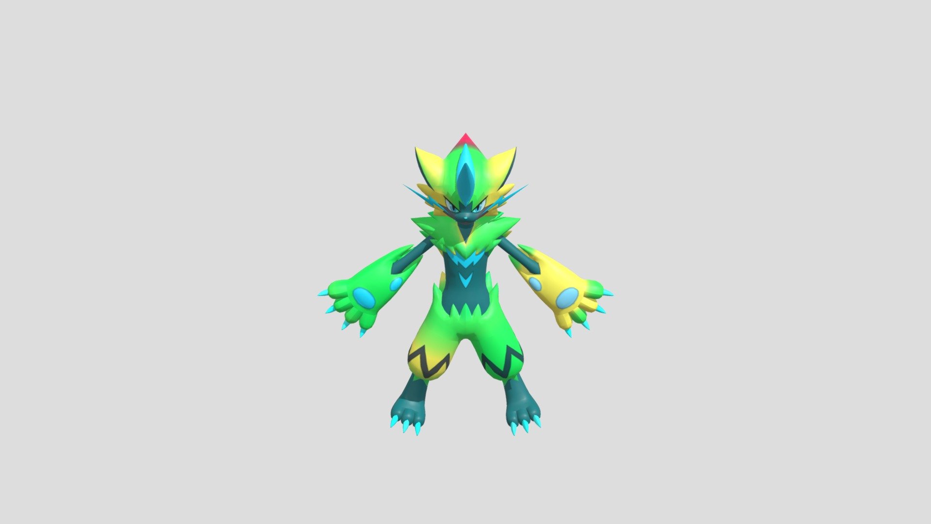 Nintendo Pokemon Sword & Shield Zeraora - Download Free 3D model by ...