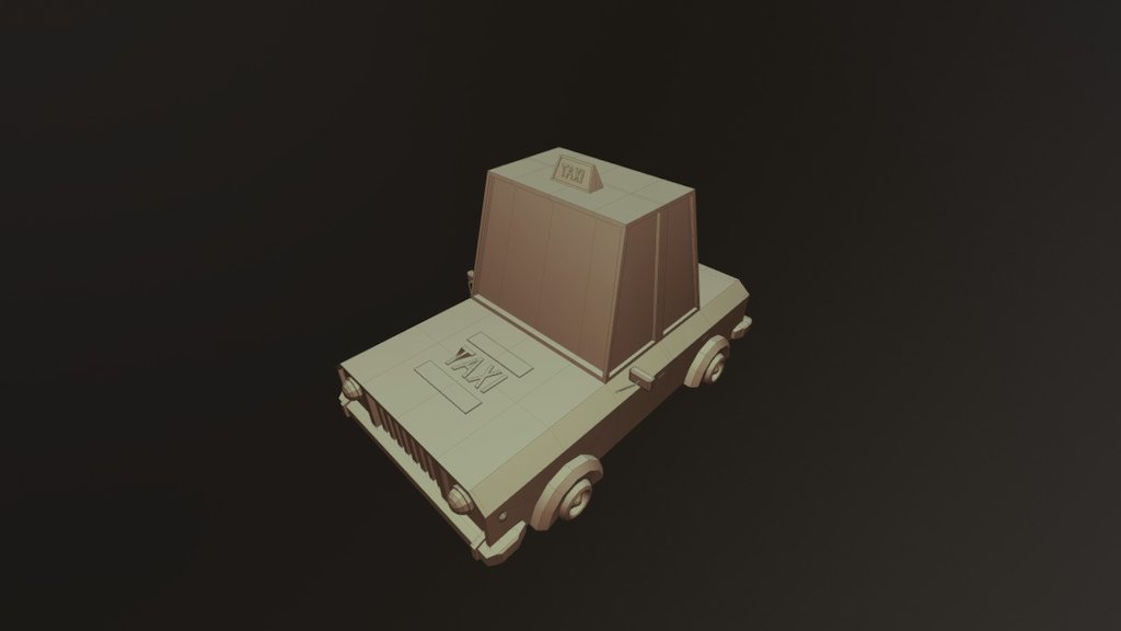 Low Poly Taxi Model - 3D model by Laura Wollner (@laurawollner ...