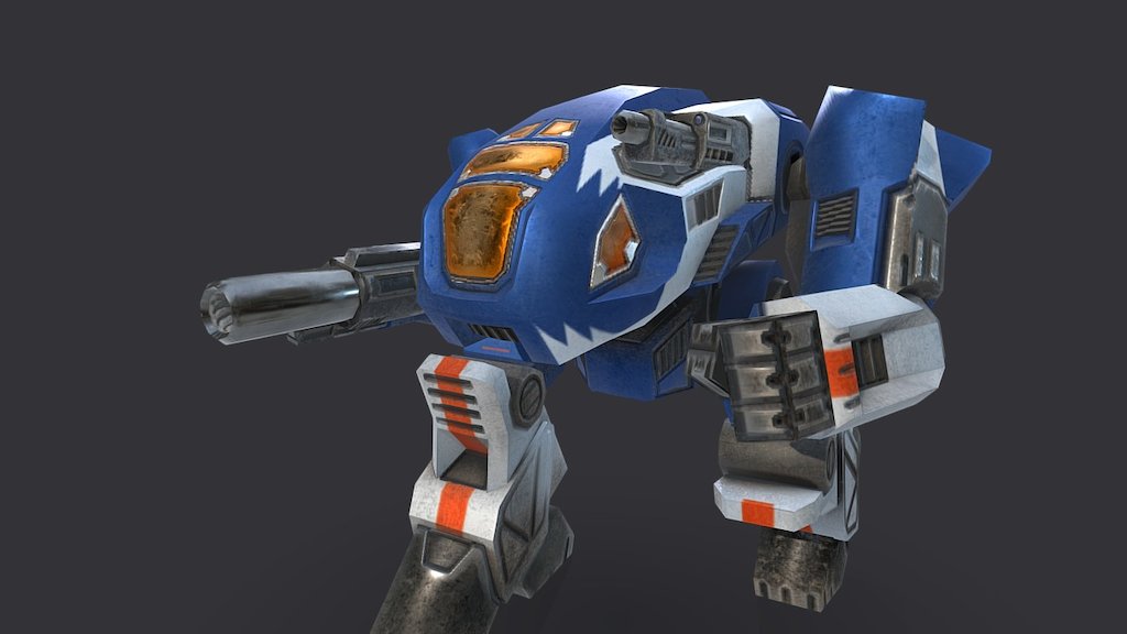 Patrol Mech - Walk Cycle - 3D model by aim.gripp [ff8a06f] - Sketchfab
