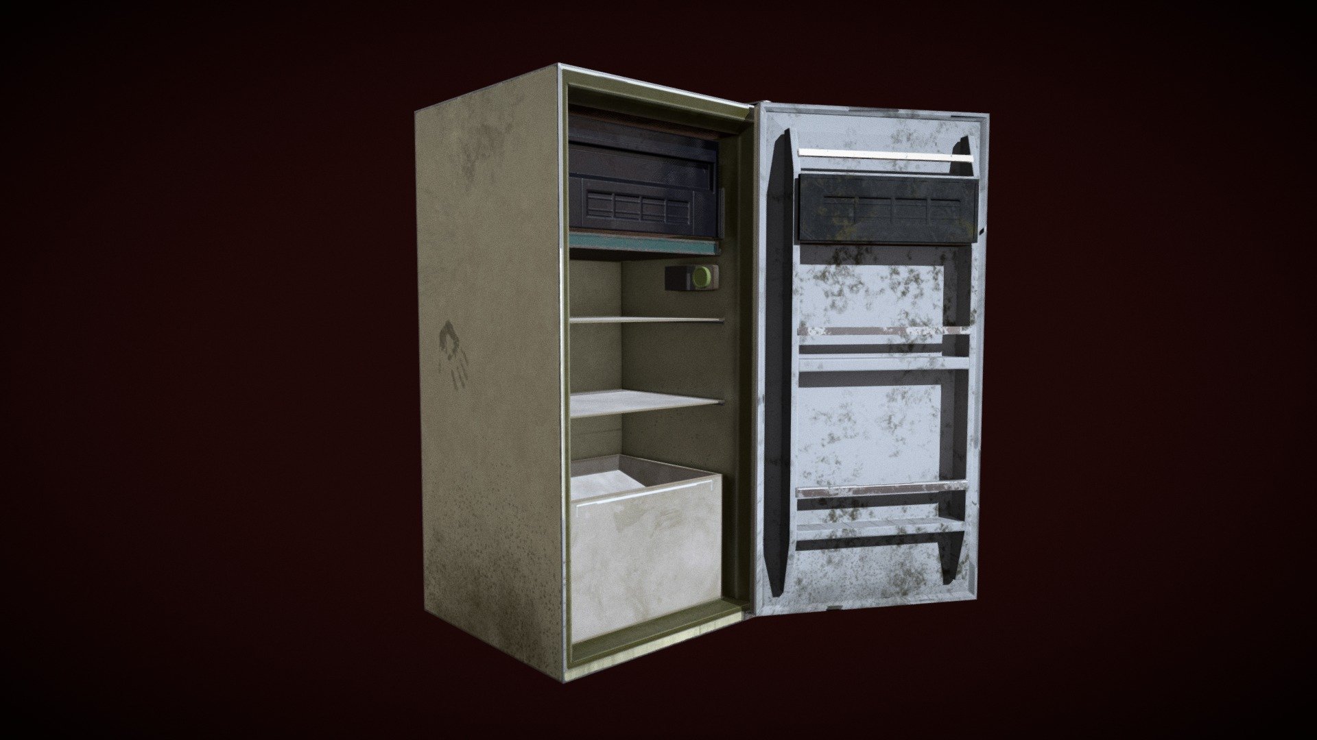 Old fridge (game asset) - 3D model by Mohamed.Fayed [ff8a1d6] - Sketchfab
