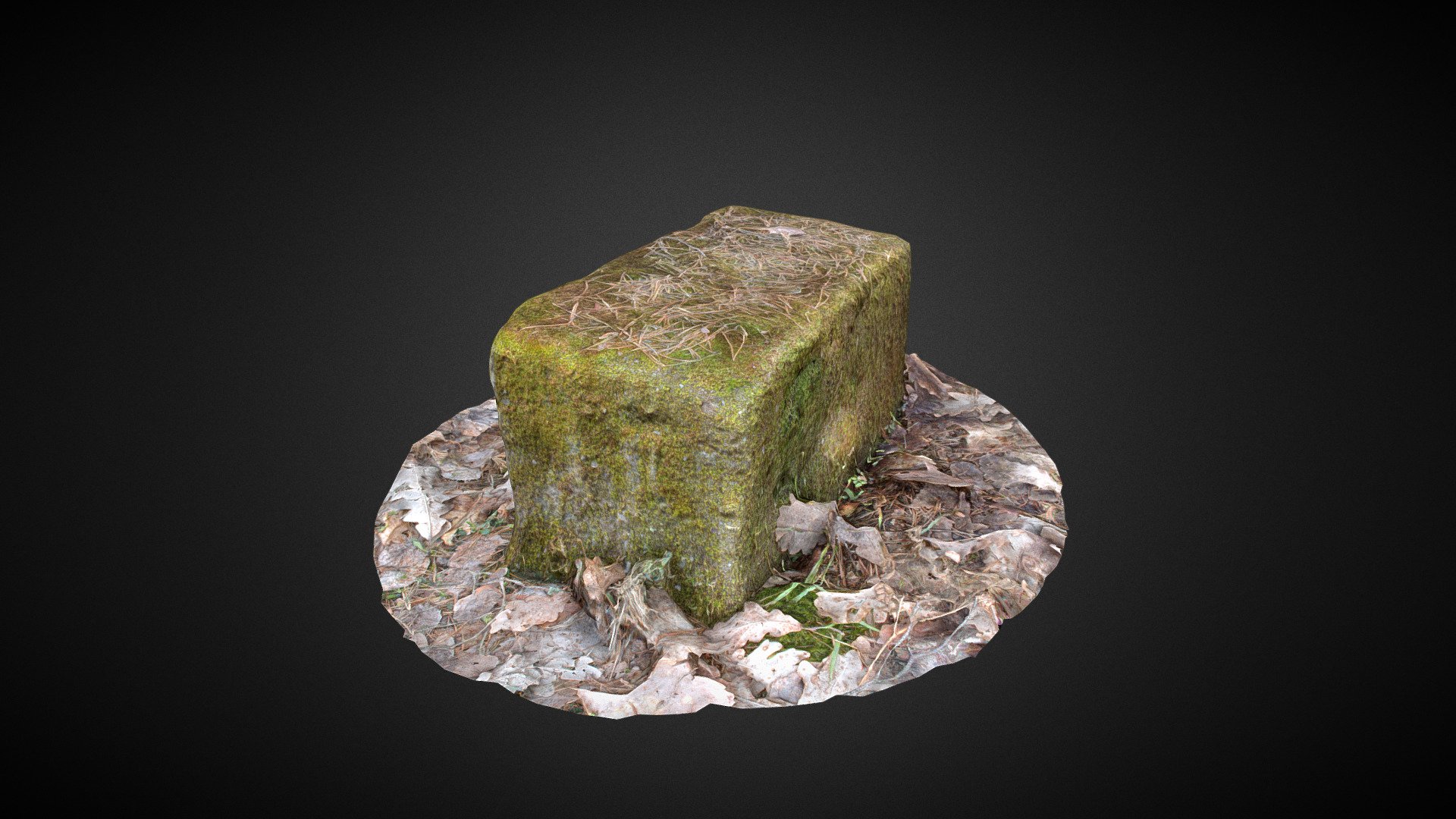 Moss covered concrete block - Buy Royalty Free 3D model by Zygomir ...