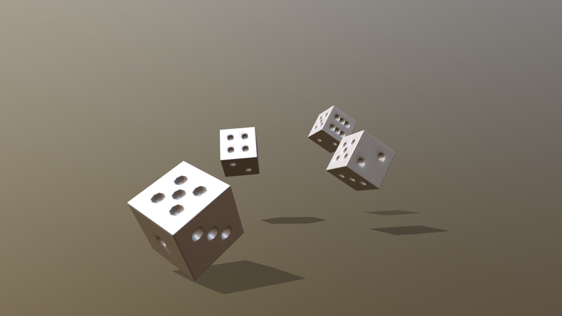 Dice Model - 3D model by robertapierce [ff8cadb] - Sketchfab