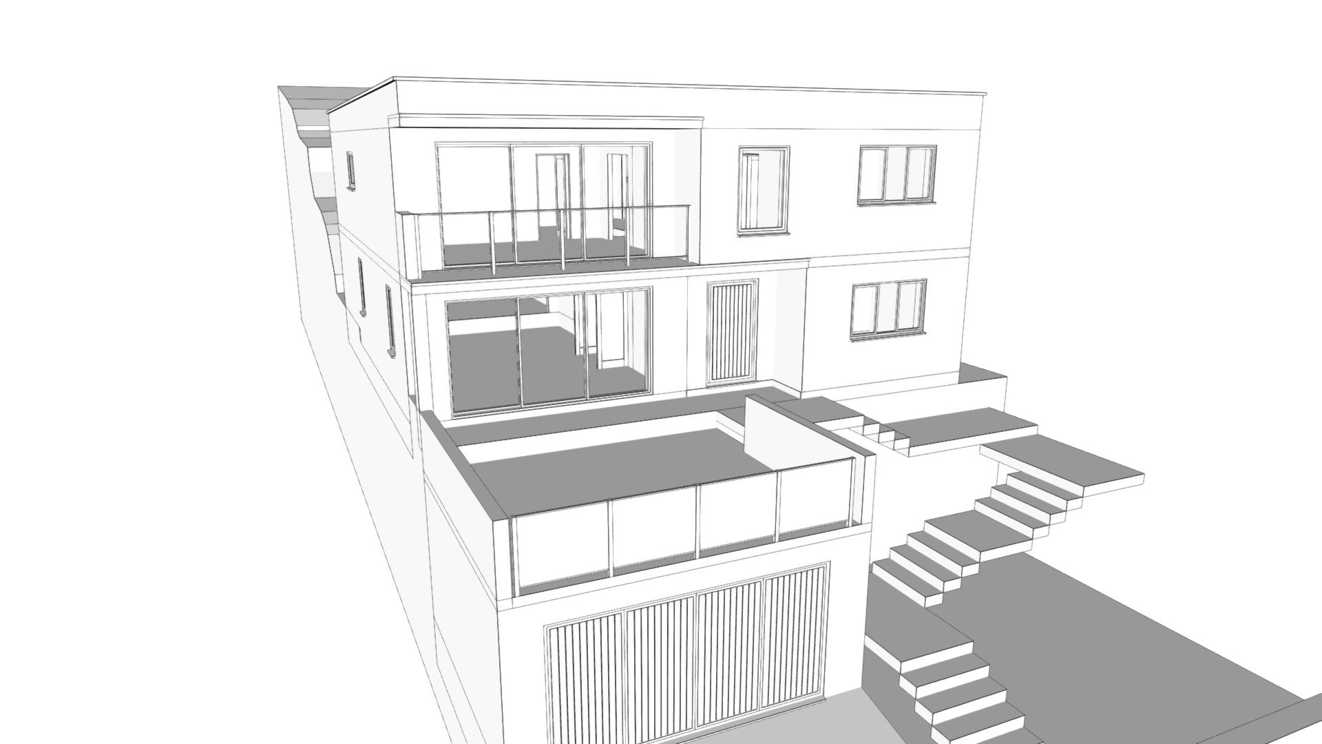 26a underhill - proposed front extension - 3D model by Saker Thomas ...
