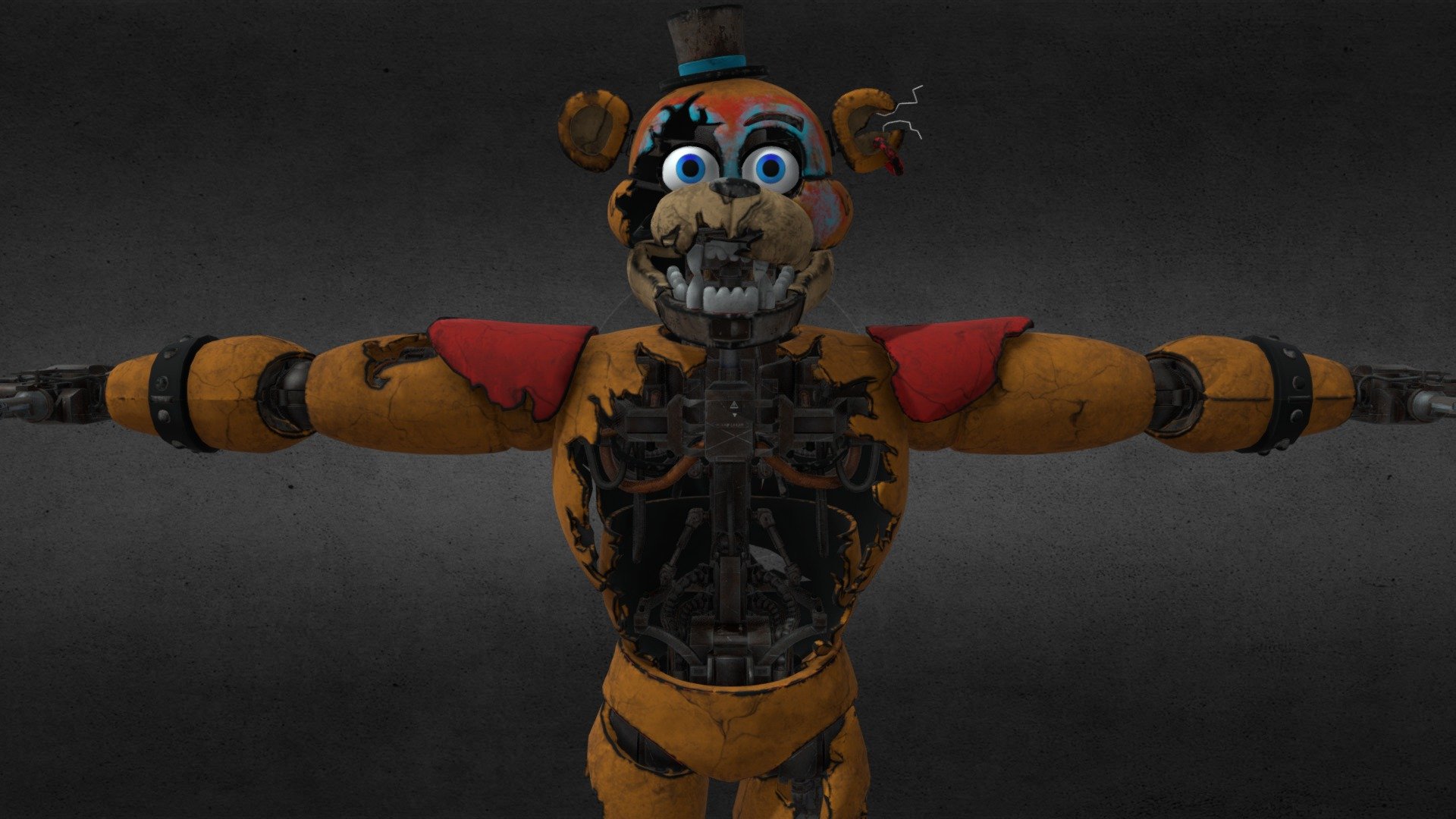 Ruined Glamrock Freddy | Security Breach Ruin - 3D model by shadow ...