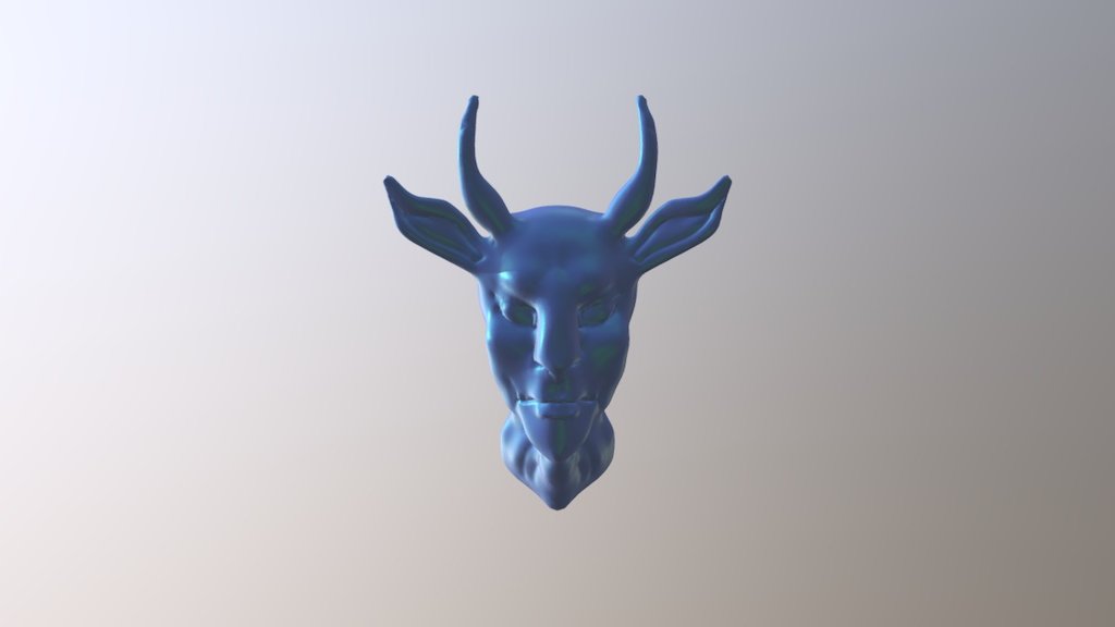 Demon Deer Head Dude - 3D model by colonr4 [ff9448f] - Sketchfab