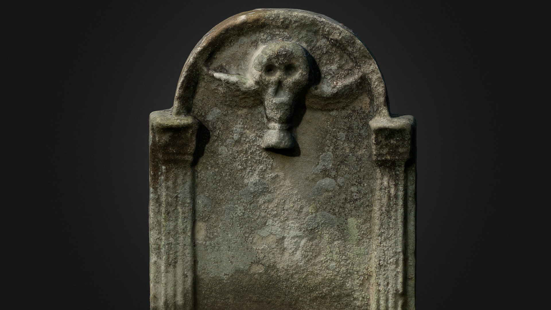 Skull gravestone, St Romald's Church, Romaldkirk - 3D model by Kenneth ...
