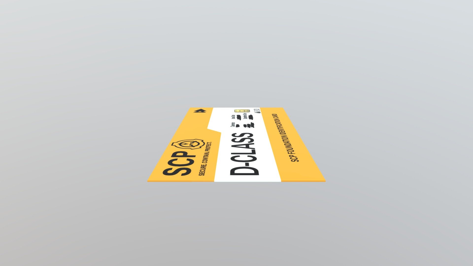 SCP D-Class ID Card - 3D model by Slamm [ff98dcb] - Sketchfab