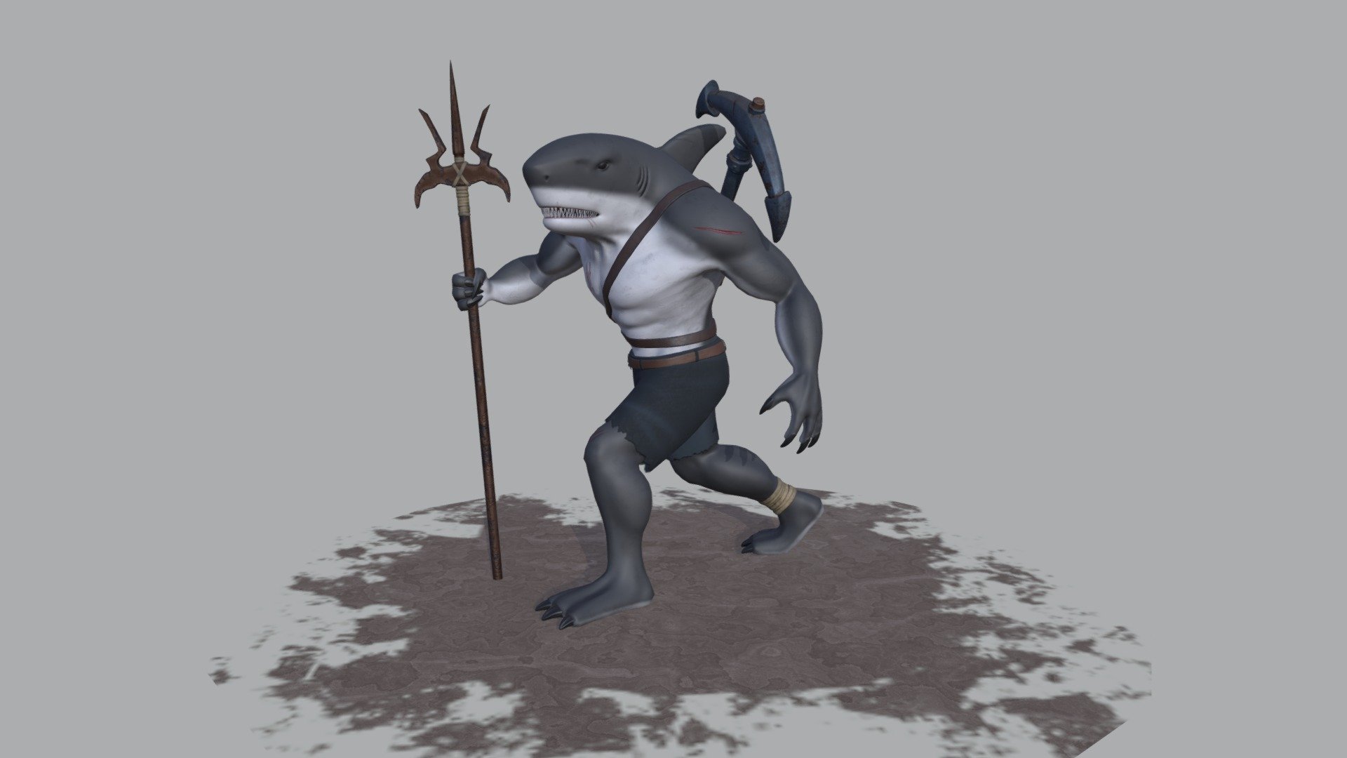 Sharkman - 3D model by Darian Verduzco (@DarianVerduzco) [ff9f69d ...