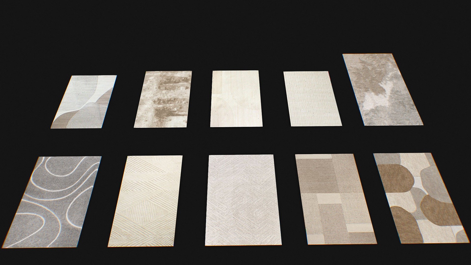 Low-Poly PSX Style Neutral Rugs Pack - Download Free 3D model by ...