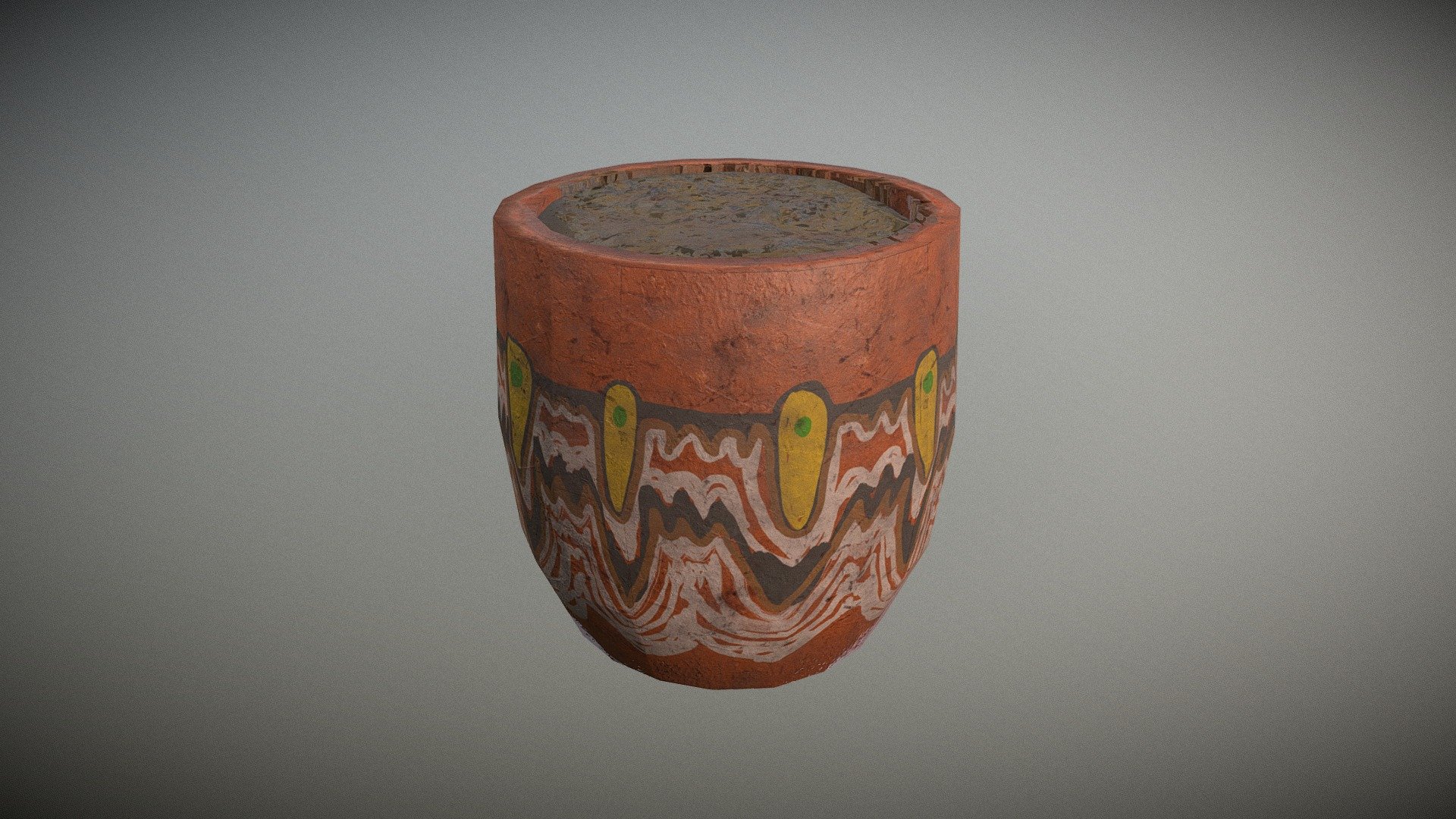 3D Model Clay Pot - 3D model by DodoMeshAM [ffa8f3e] - Sketchfab
