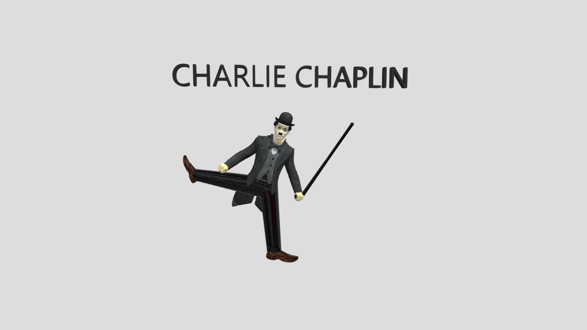 CHARLIE CHAPLIN - Download Free 3D model by THE CUBE GUY (@mishrau60 ...