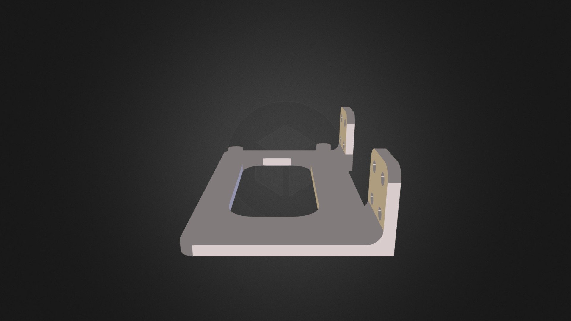 Arduino Mega M8 OR M6 Bar Mount with big hole - 3D model by ...