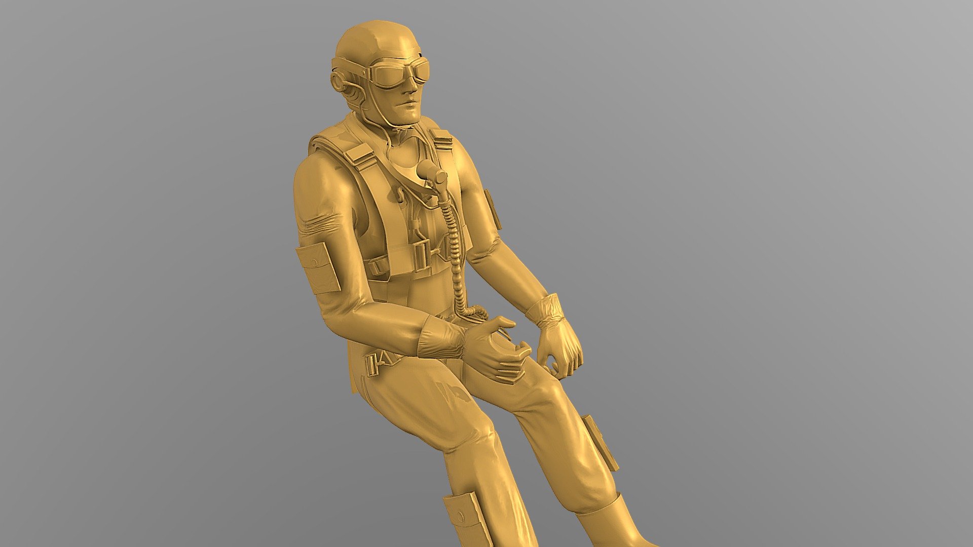 PILOTO WWII - LOW POLY - SCALE 1/18 - Buy Royalty Free 3D model by ...