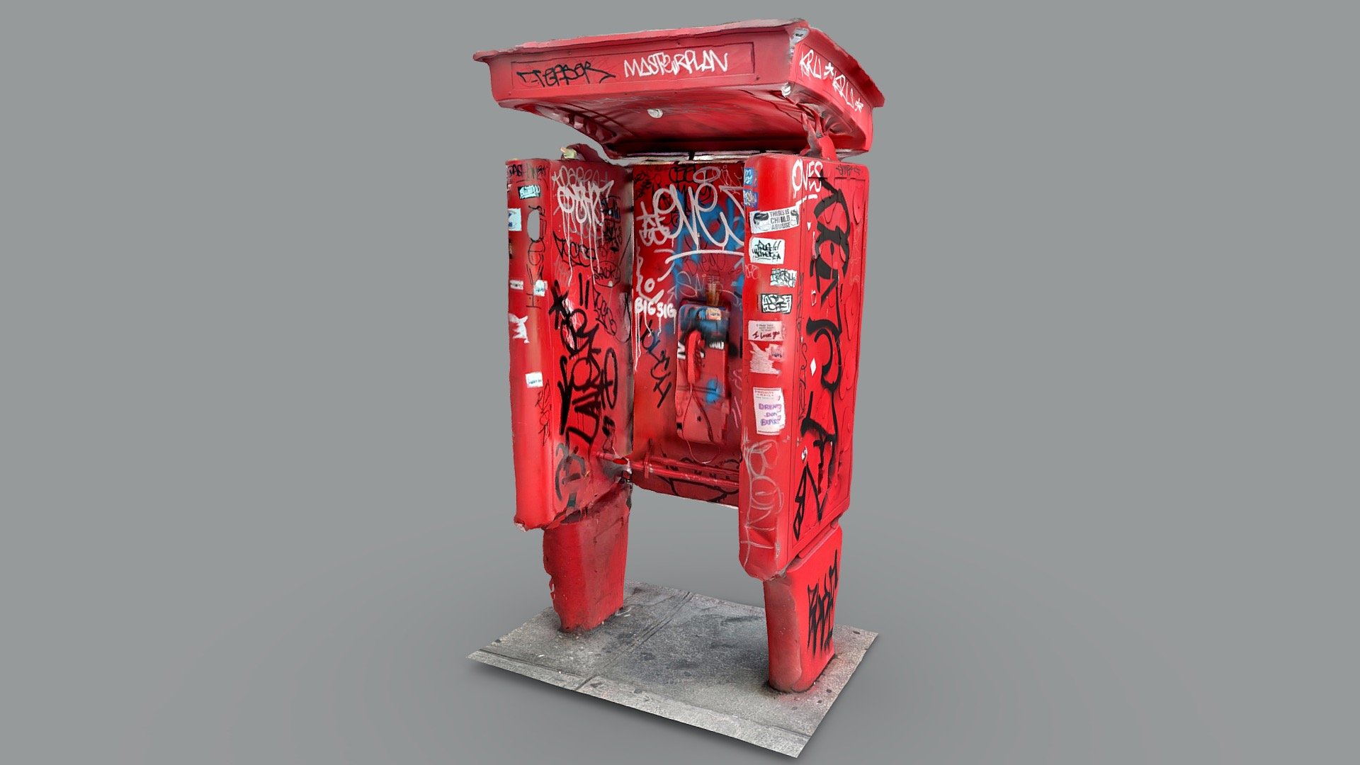 Red Phone Booth - 3D model by Stuart Rosenberg (@s2rosenberg) [ffb119d ...