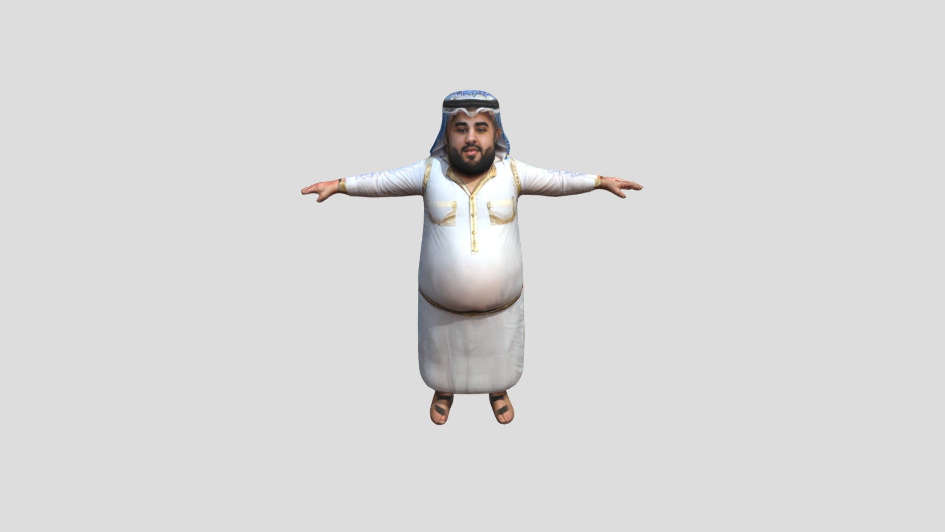 Fat_arab_man_sell_at__1130165246_refine - Download Free 3D model by ...