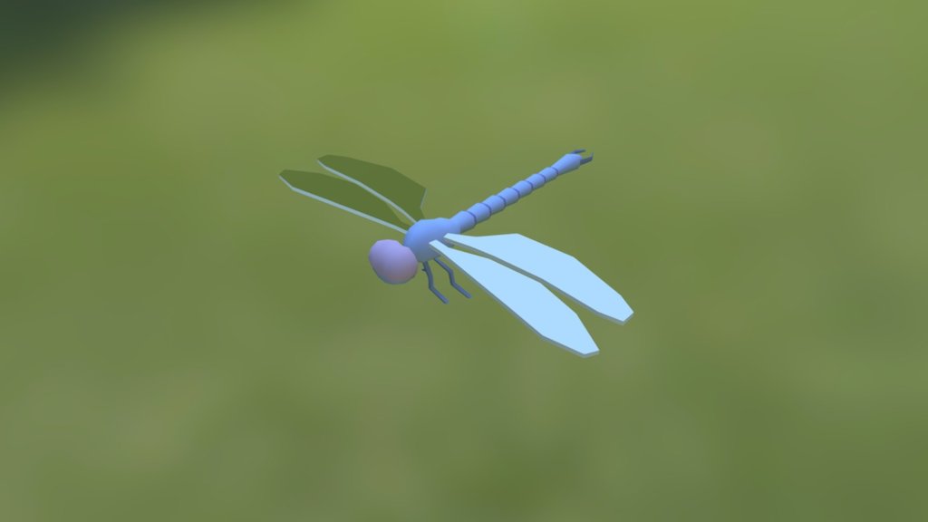 Dragonfly Low Poly - 3D model by nattapong [ffb3af9] - Sketchfab