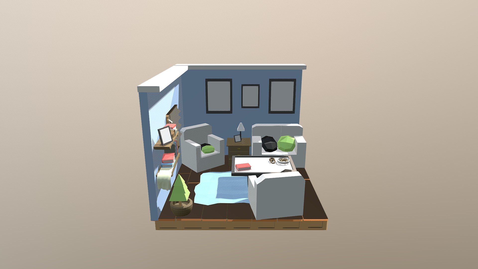 Sala - 3D model by Hosana.Rodrigues [ffb41c5] - Sketchfab