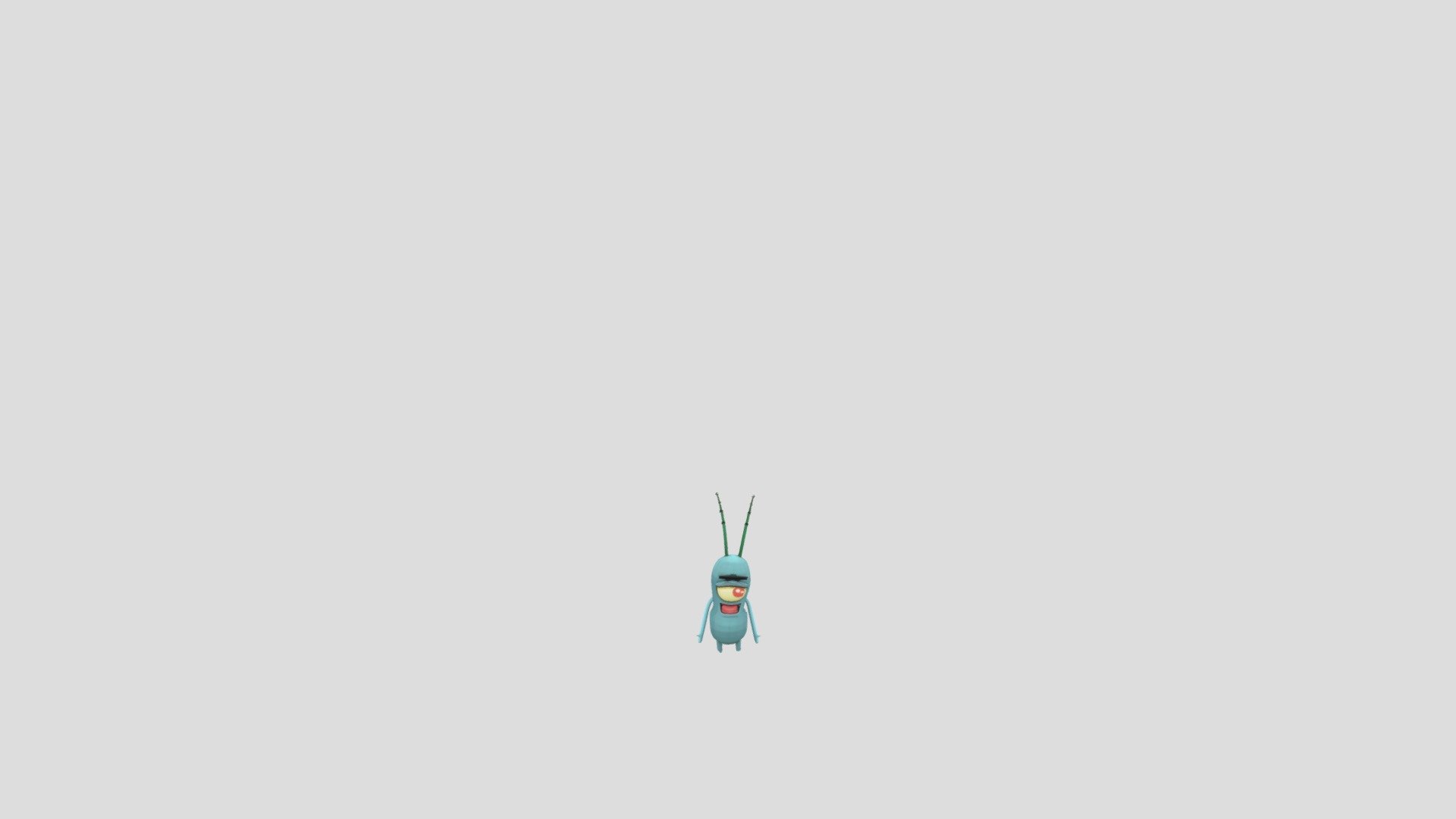 Plankton - T Pose - Rigged - Walking movement - 3D model by ...