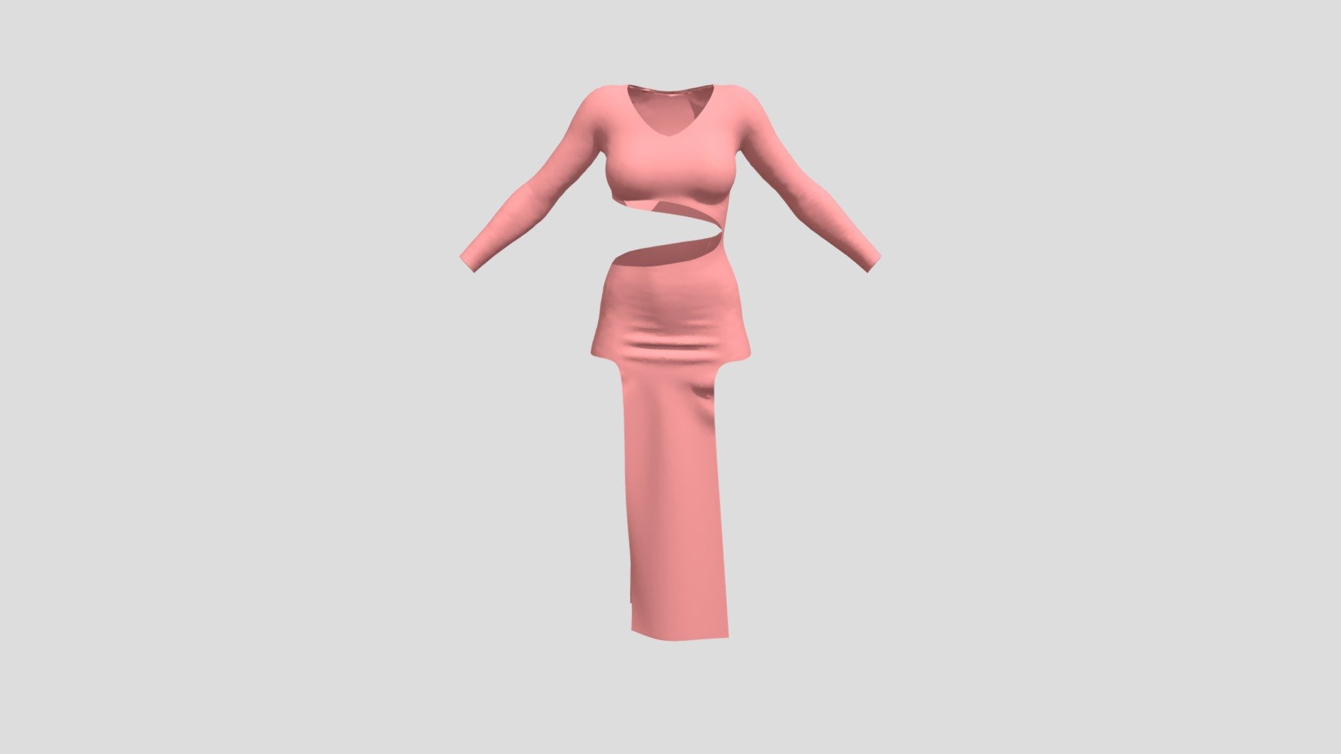 Pink Dress with Flaps 3D model - 3D model by Donielle20 [ffb7ca9 ...