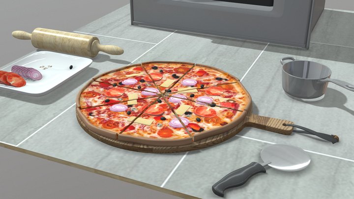 Pizza 3D models - Sketchfab